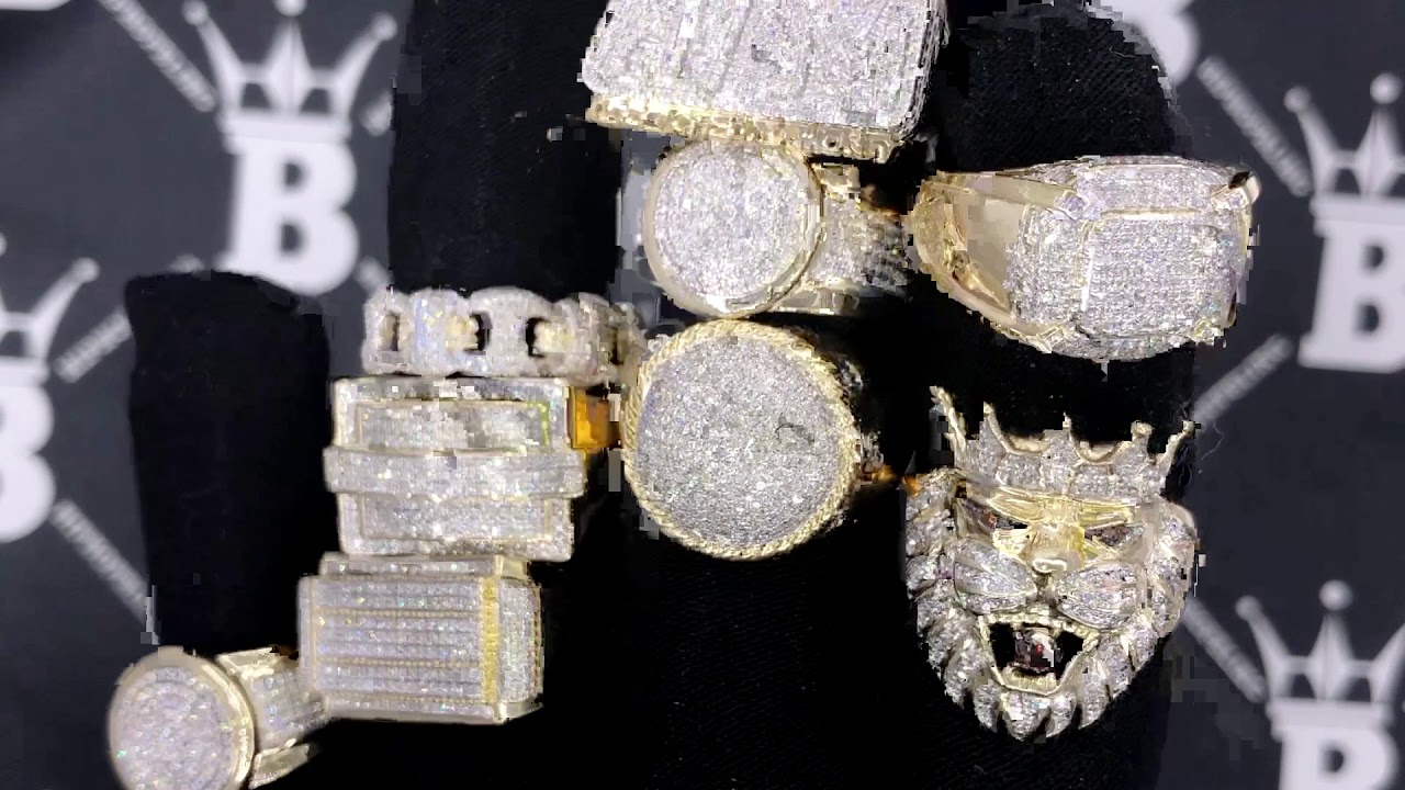 10K Gold Diamond Hip Hop Rings NEW Releases | HipHopBling.com - YouTube