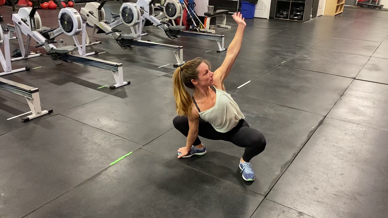T-spine rotations in a squat - YouTube