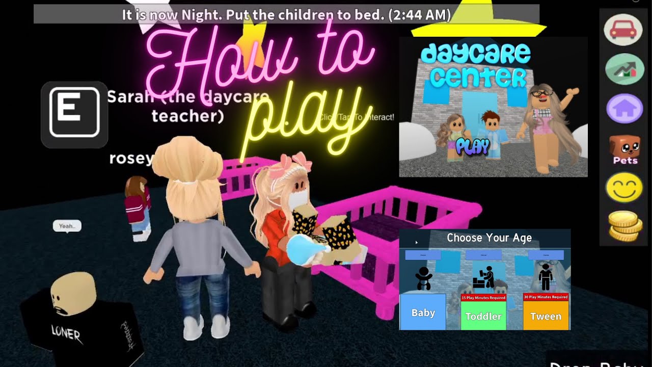 How to play Daycare Center in roblox for beginners! - YouTube