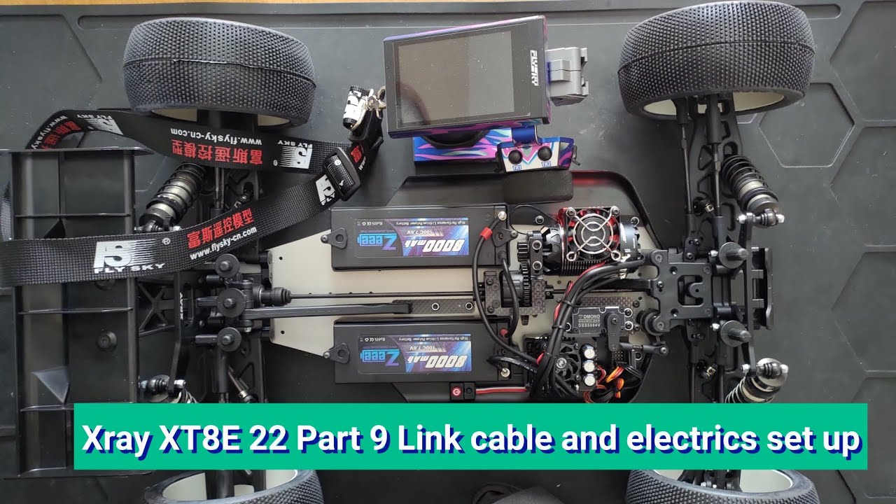 Xray XT8E 22 Part 9 Link cable and electrics set up - YouTube