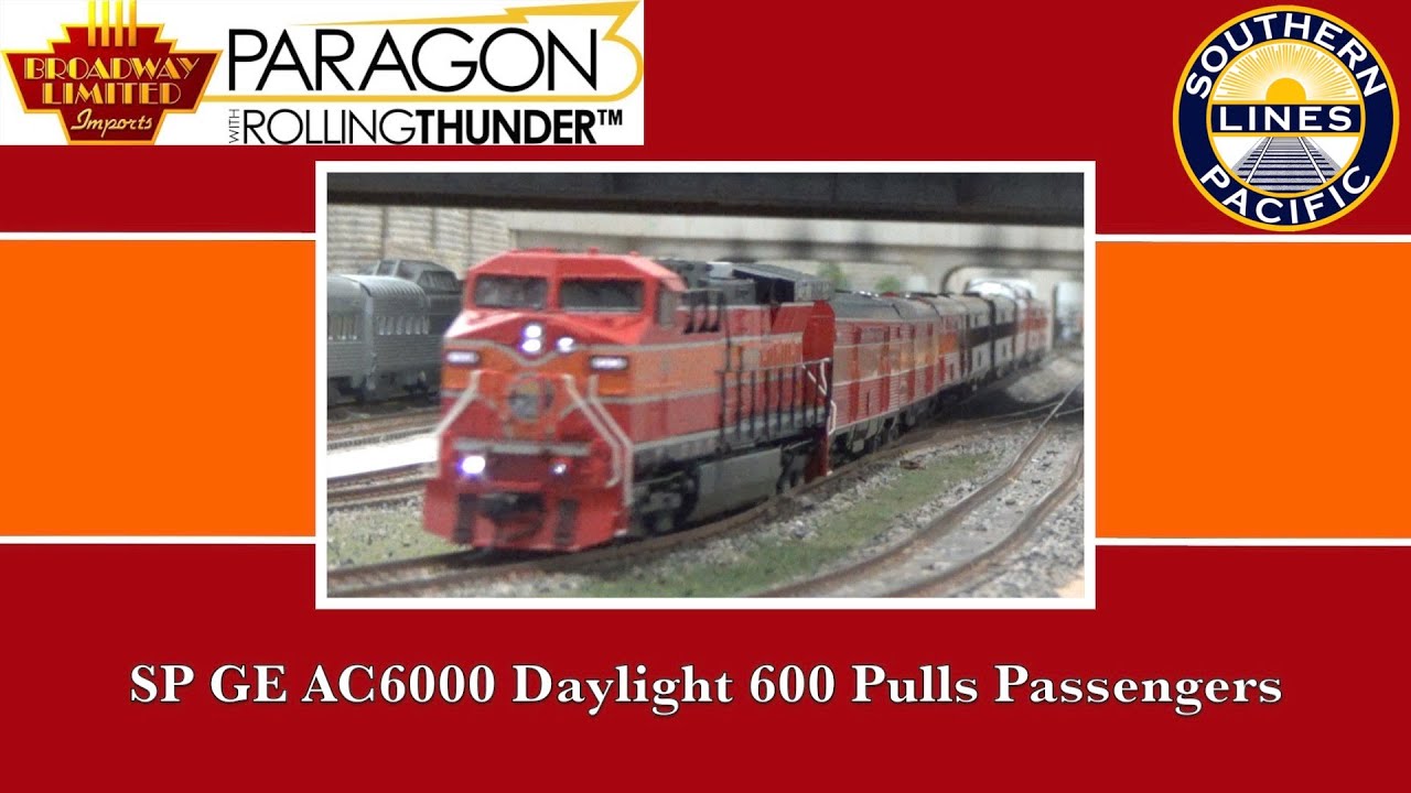 SP GE AC6000 Daylight 600 Pulls Passengers - YouTube