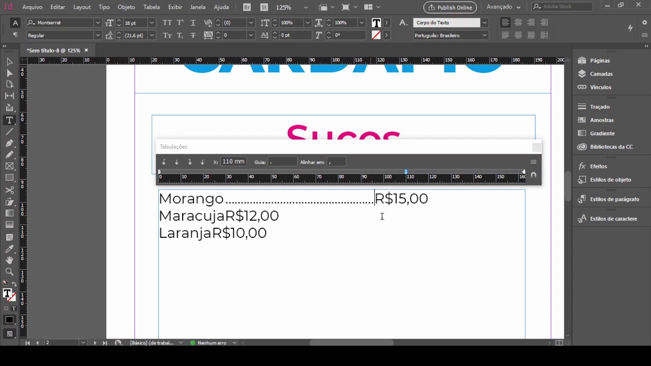 InDesign - Tabulação - YouTube