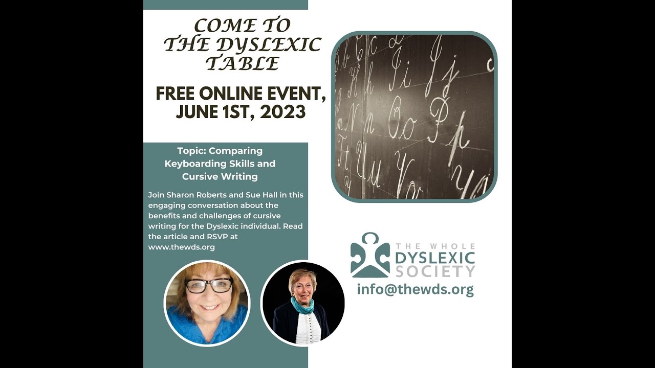 Come to The Dyslexic Table: Comparing Keyboarding Skills & Cursive ...