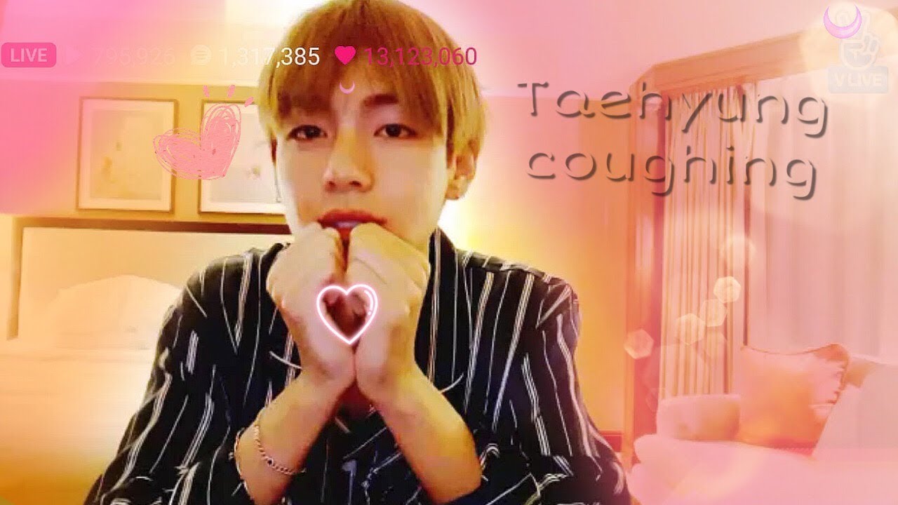 BTS - Taehyung (V) coughing at Vlive - YouTube
