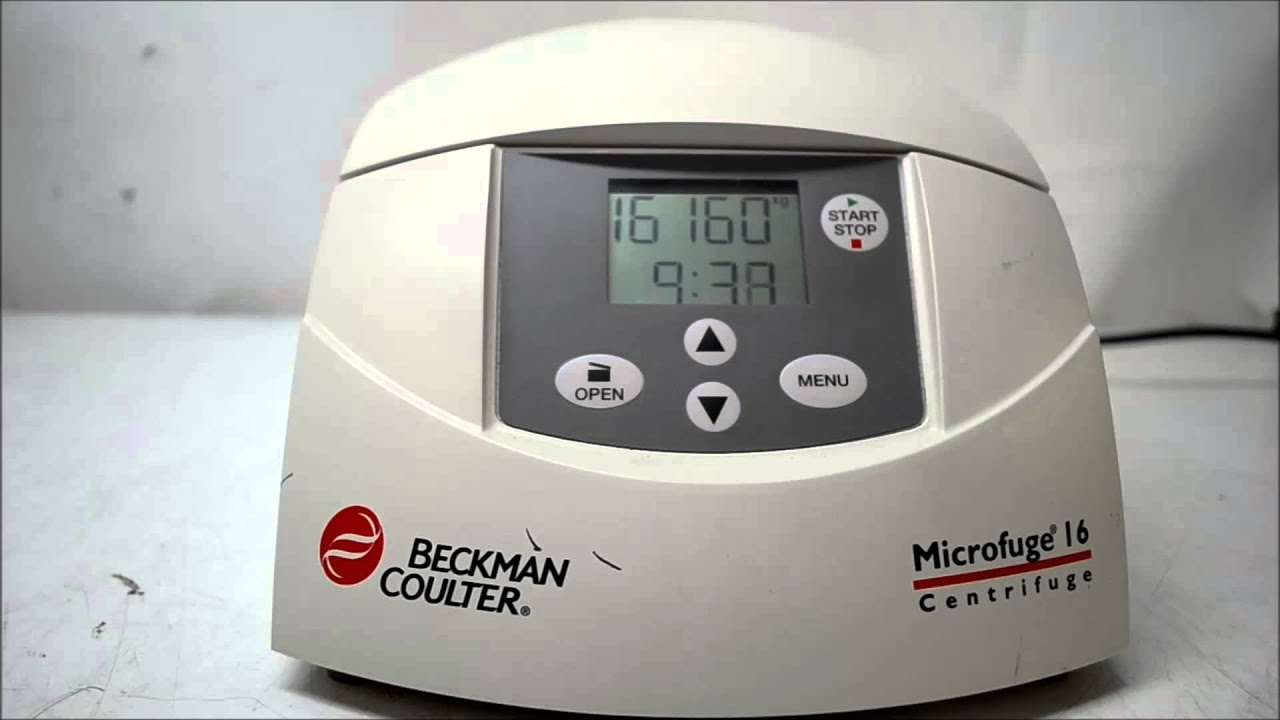 Beckman Coulter Microfuge 16 Centrifuge - YouTube