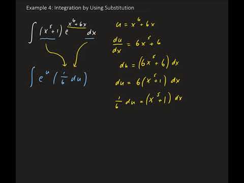 Example 4: Integration by Using Substitution - YouTube