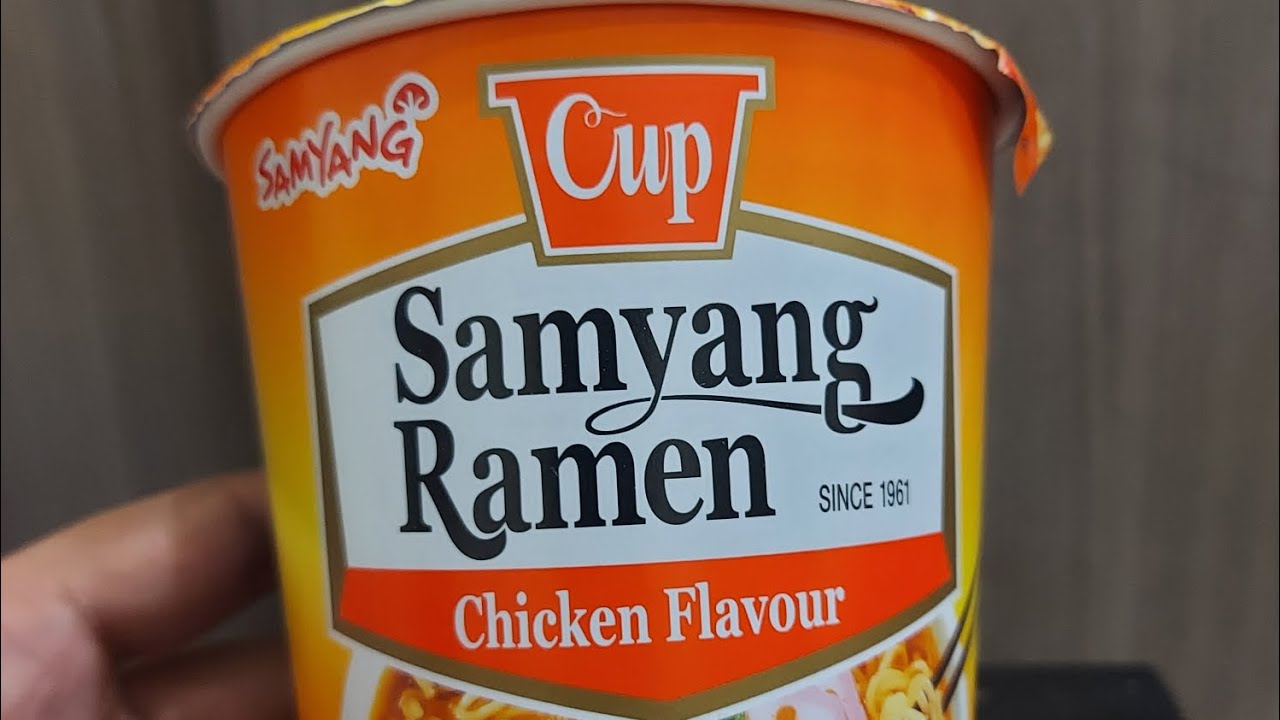 Trying samyang ramen cup | chicken flavour | Lameesa Sanbakh - YouTube