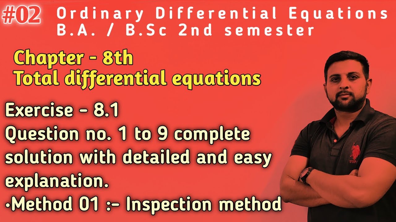 02 Exercise 8.1 Q. No. 1 to 9 solution | Inspection method | Total ...