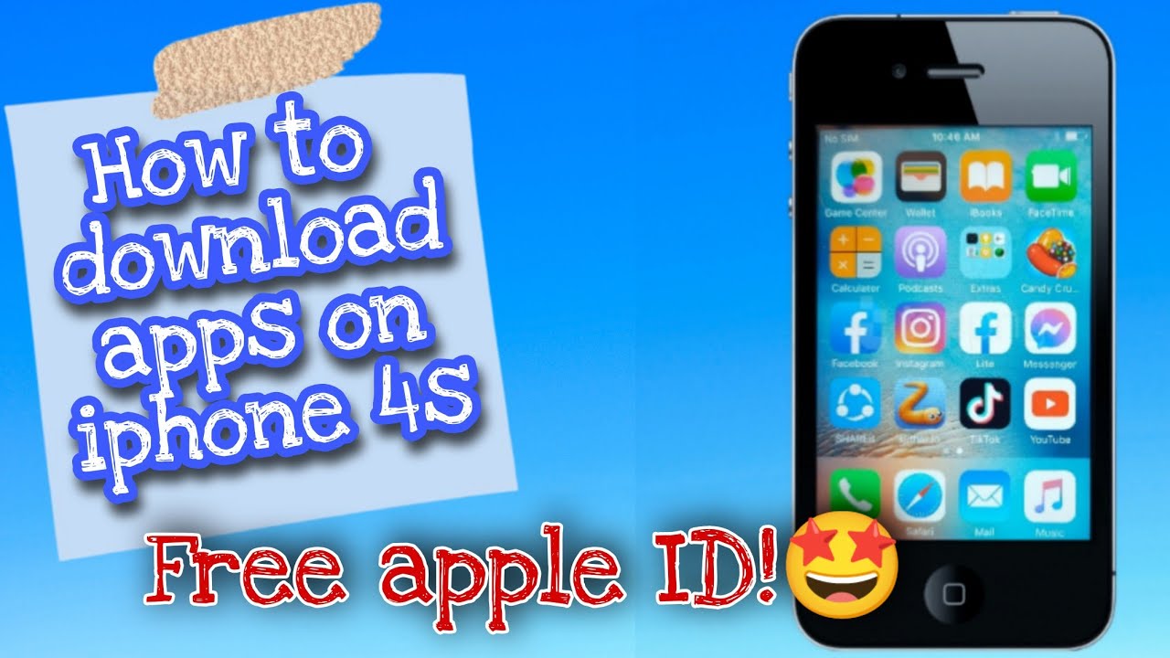 How to download apps on iphone 4s | free apple id - YouTube