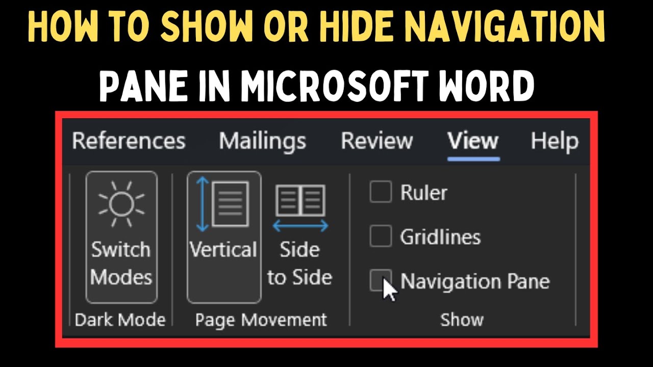 How to Show or Hide Navigation Pane in Microsoft Word on Windows 11 ...