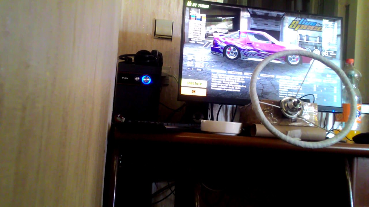 LFS TEST homemade steering wheel - YouTube