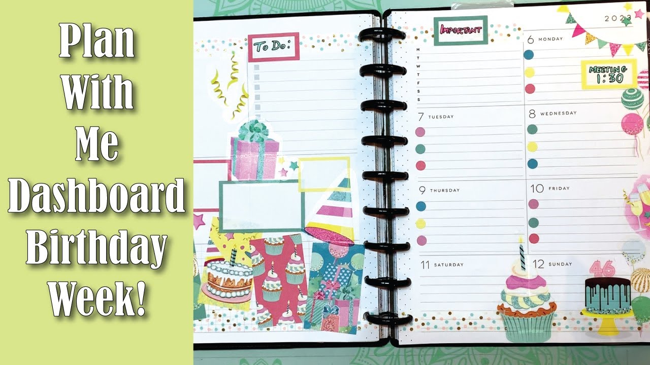 Birthday Week Dashboard Spread! - YouTube