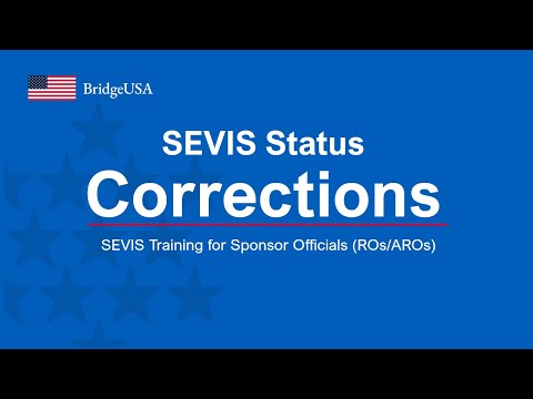 SEVIS Status Corrections