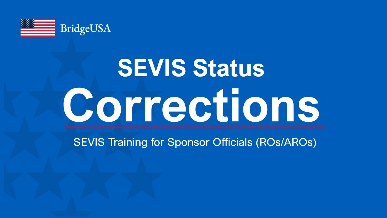 SEVIS Status Corrections - YouTube