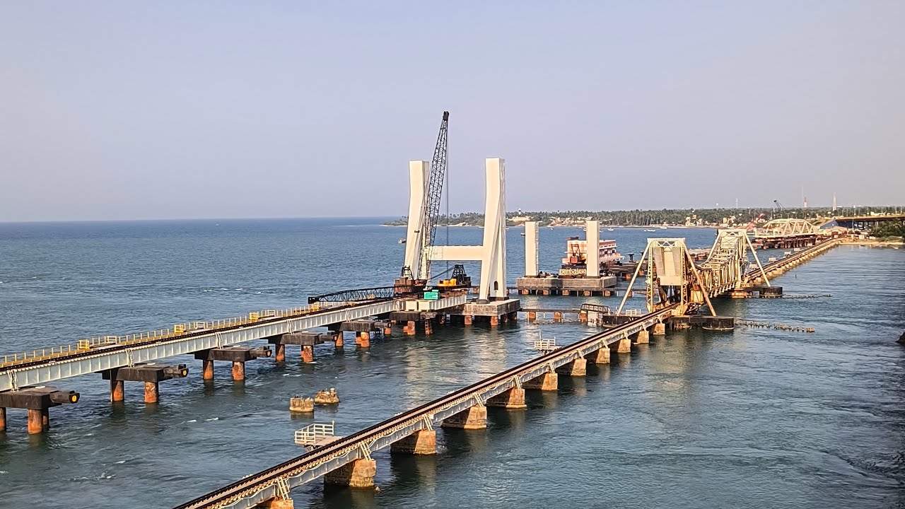 Annai Indra Ghandi Bridge l pamban bridge l Indra Ghandi Road joint to ...