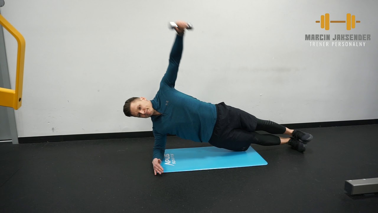 Side Plank Dumbbell Powell Raise 2 - YouTube
