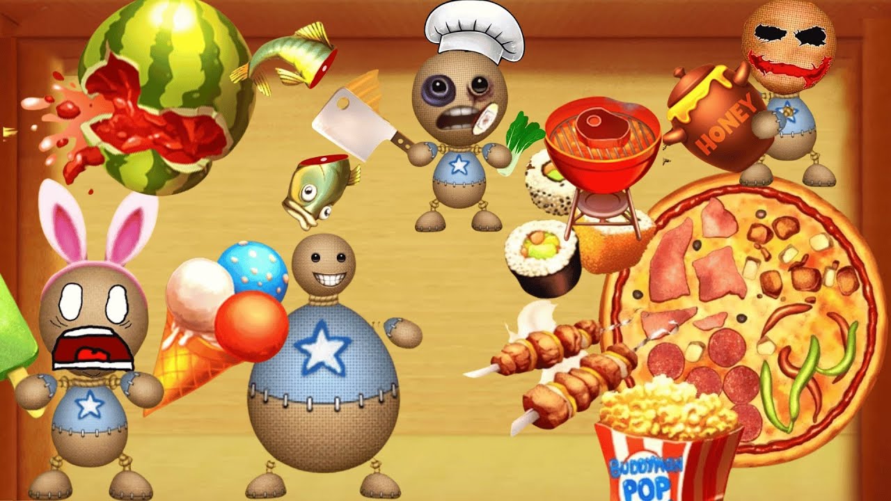 The Buddy vs Foods | Kick the Buddy | - YouTube