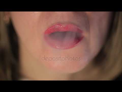 Sexy Woman Smoker Extreme Close