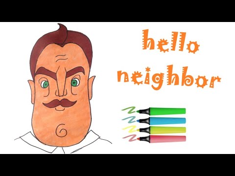 Как нарисовать СОСЕДА из HELLO NEIGHBOR (How to draw NEIGHBOR from ...