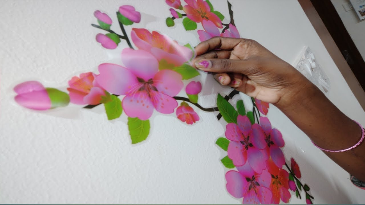 How To Apply Wall Stickers On Wall/Easy Installation/Flipkart wall ...