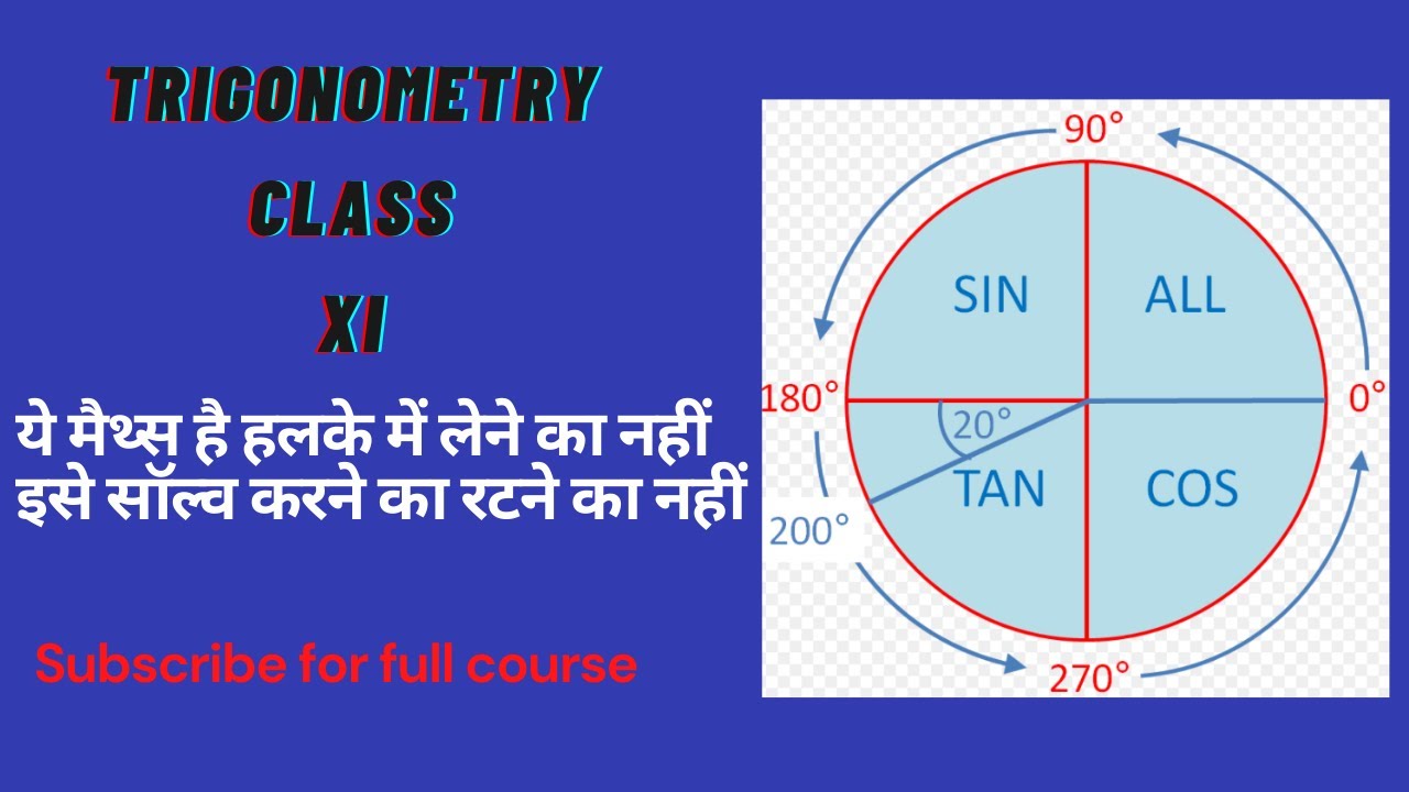 Trigonometric functions class 11 L-1 | Exercise 3.1 #trigonometric ...