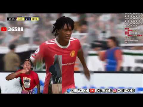 iShowSpeed Scores A Goal On Fifa 22 And Does SIIIIIIUUU Celebration. ( PC FALL )
