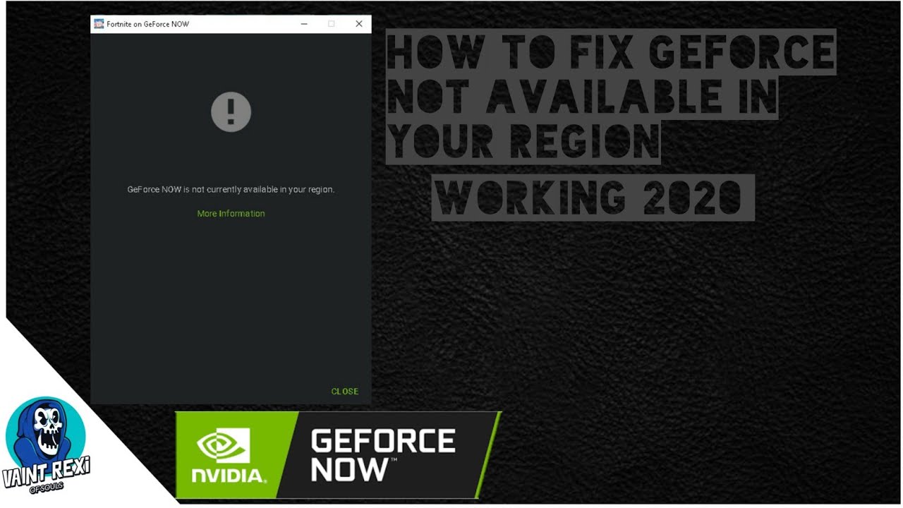 How to fix GEFORCE NOW NOT AVAILABLE IN YOUR REGION | VAINT REXI ...