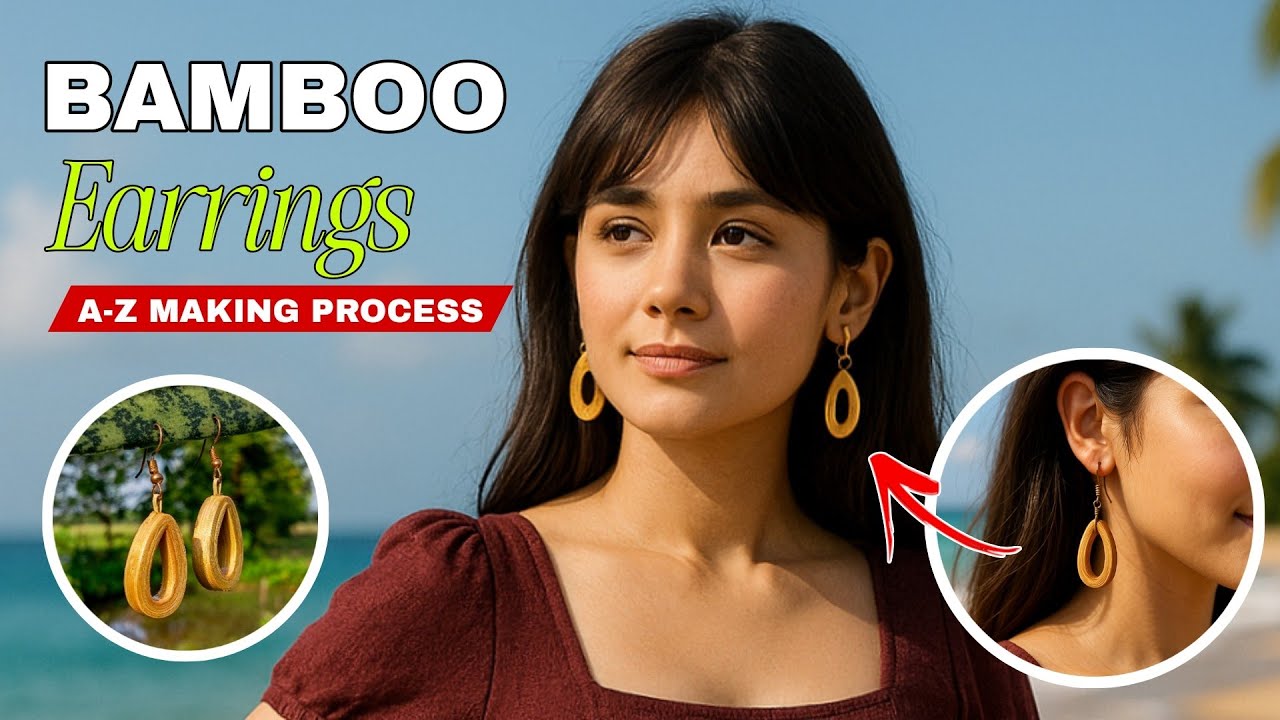 Bamboo Earrings 😍 Bamboo Jewellery Making || বাঁহৰ কানফুলি কেনেকৈ বনাই ...