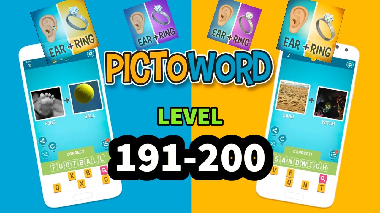 PICTOWORD Fun Brain Word Game level 191 192 193 194 195 196 197 198 199 ...