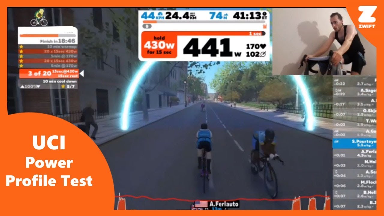 ZWIFT - Cycling Weekly's UCI Power profile test - YouTube