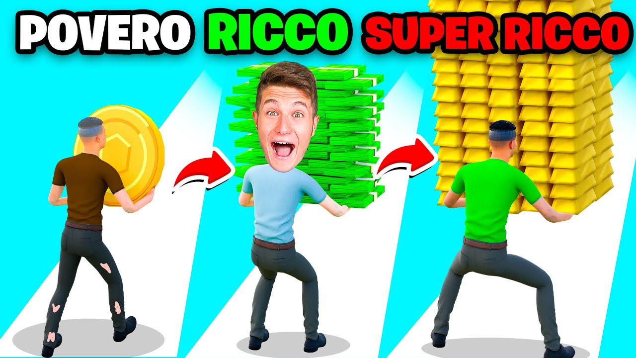 POVERO vs RICCO vs SUPER RICCO su MONEY RUN!! - YouTube