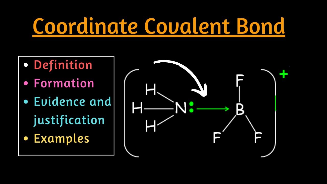 Chemical Bonding| Coordinate Covalent Bond /Dative Covalent Bond ...