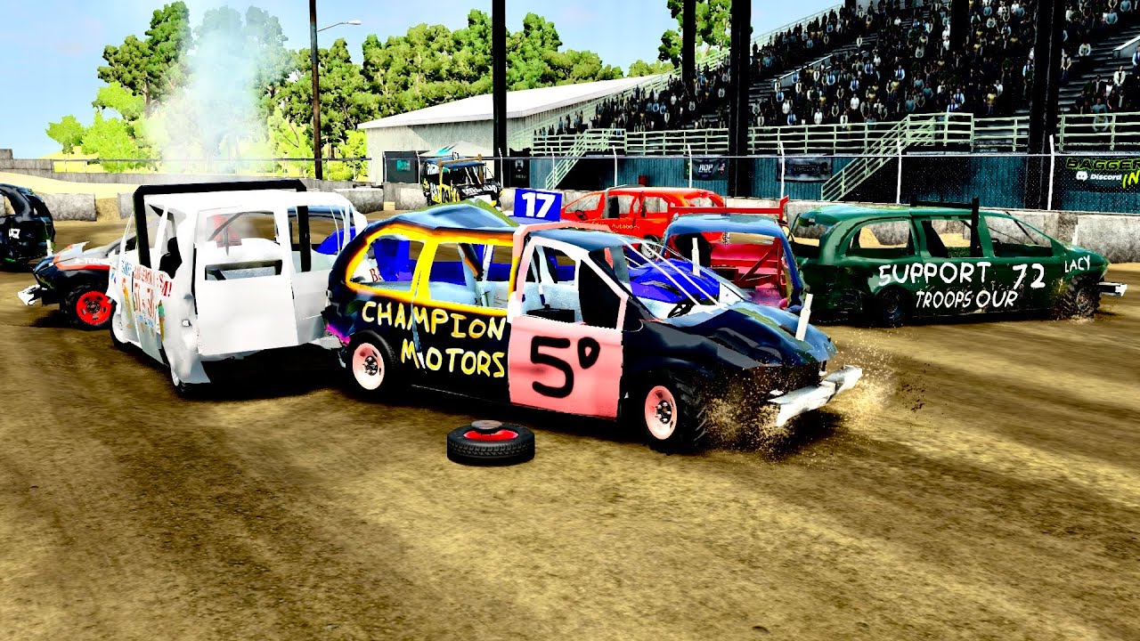 BeamNG Demolition Derby (Stock Minivans) - YouTube
