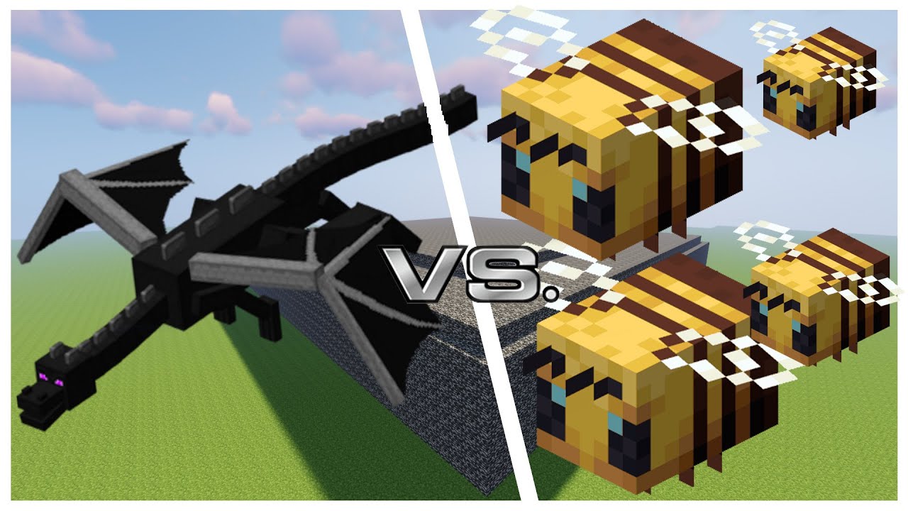 1000 Bees vs Ender Dragon - YouTube
