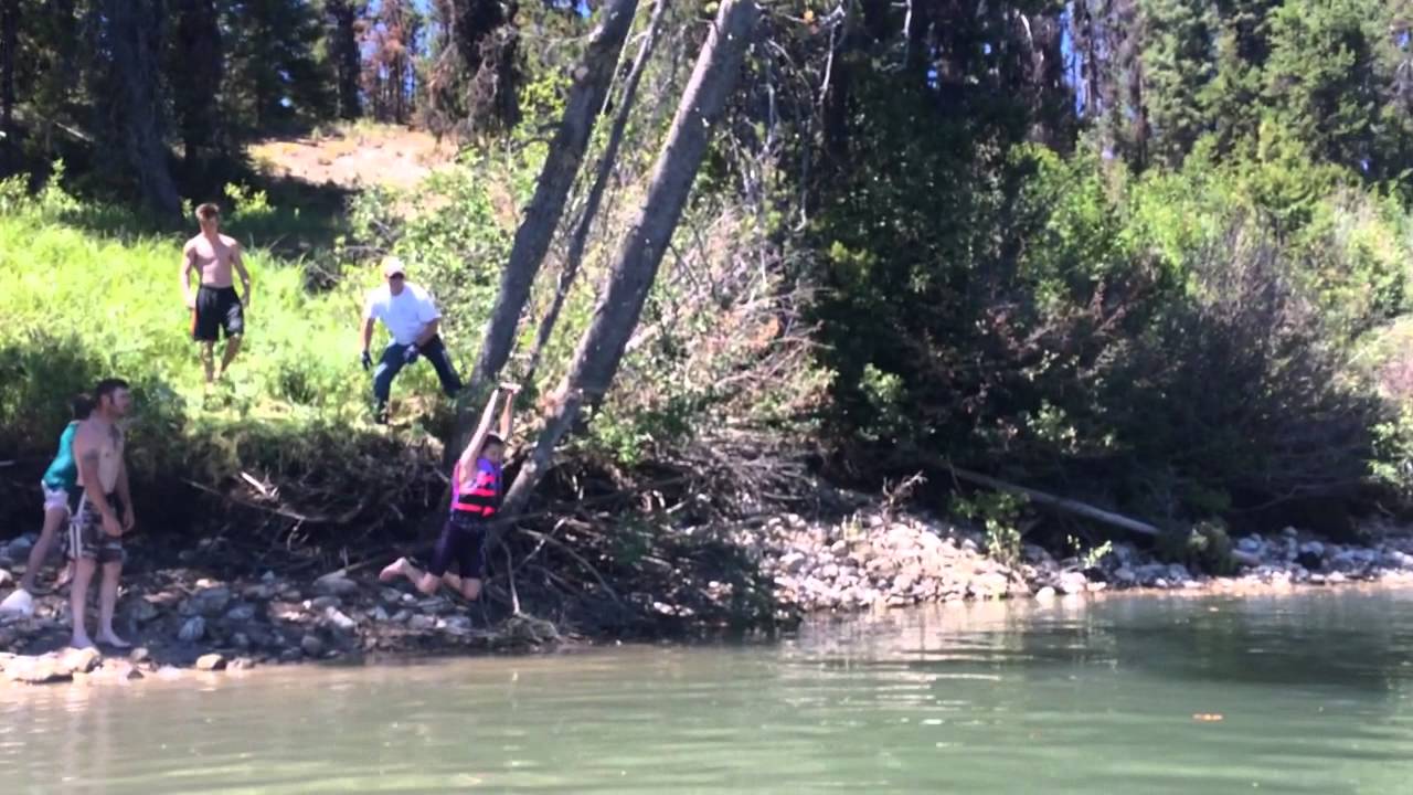 Deadwood camping trip rope swing 79 - YouTube