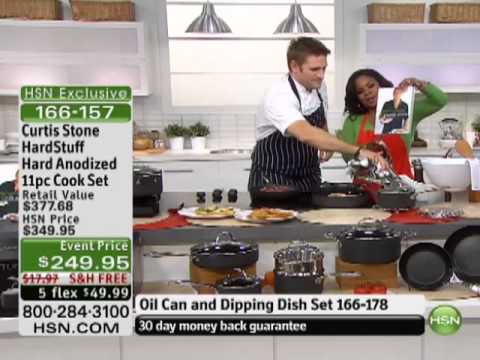 Curtis Stone HardStuff Hard Anodized 11-piece Cookware Set - YouTube