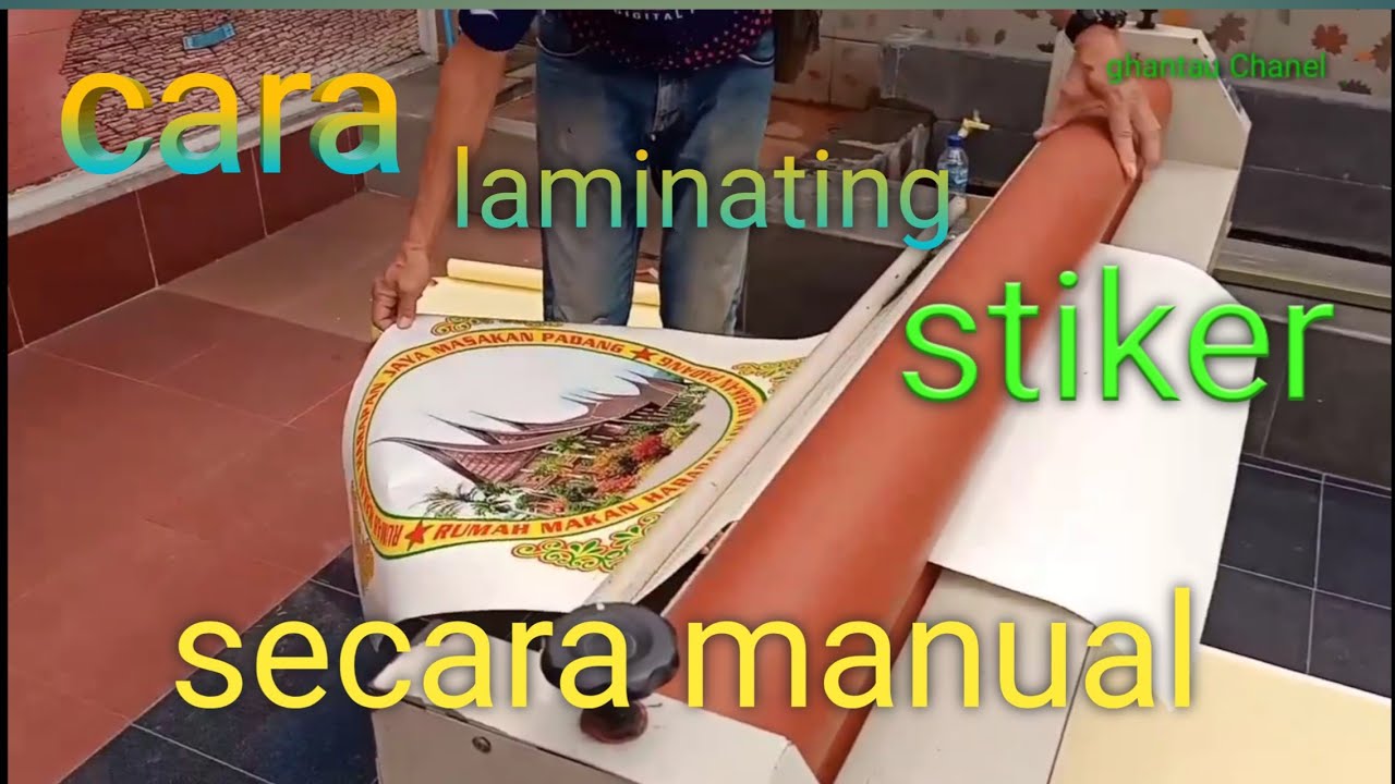 Cara laminating stiker dgn manual - YouTube