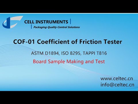 Printed board surface coefficient of friction testing COF tester model ...