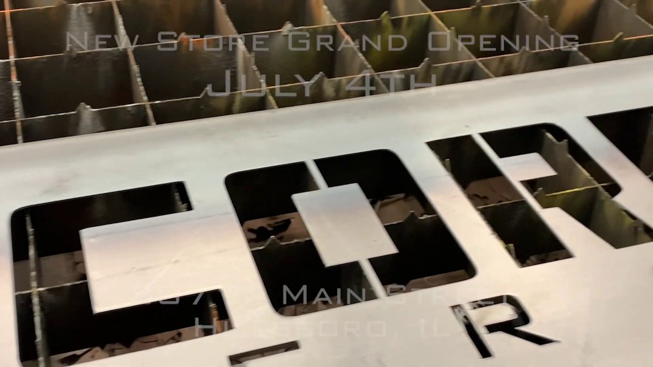 Our New Metal Sign for the New Hardcore Hammers Store! - YouTube