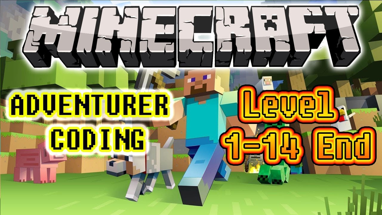 100% easy | Simple Minecraft adventure | Hour of Code | Level 1-14 END ...