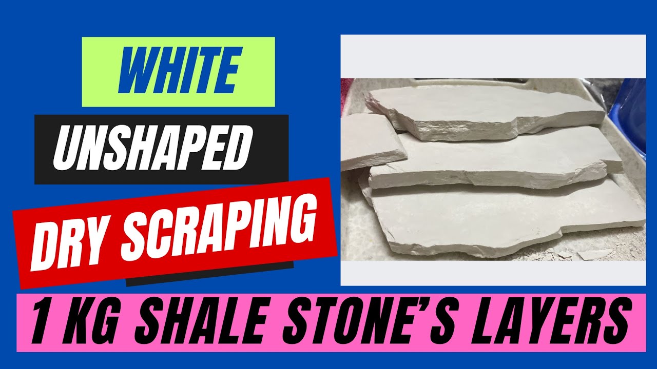 #White unshaped 1 KG Shale stone’s Layers Dry Scraping Cleaning#ASMR# ...