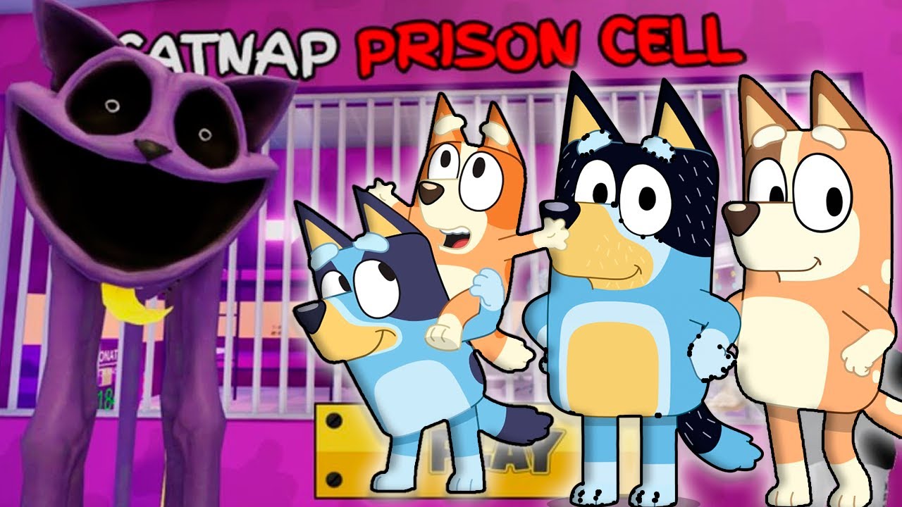 Bluey's Family Plays Escape CATNAP PRISON RUN in Roblox! - YouTube