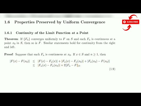 Properties preserved by Limit function|| Continuity of limit function ...