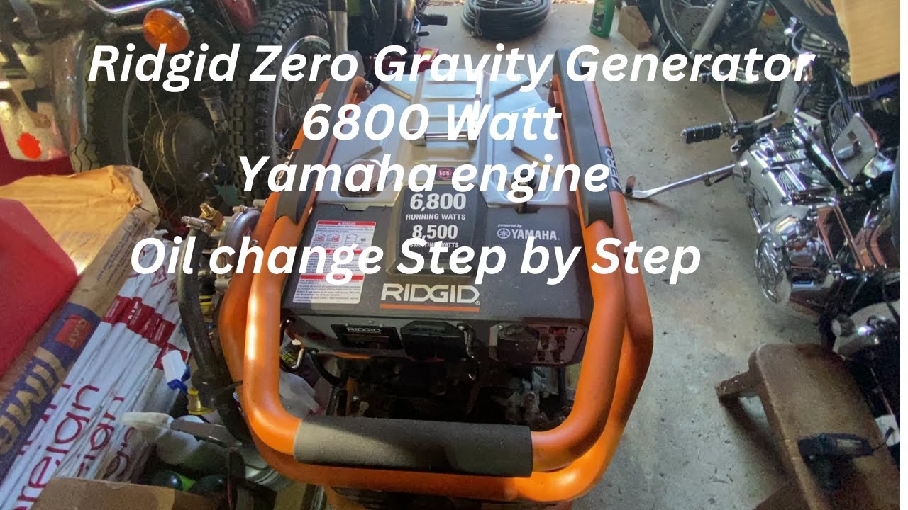 Ridgid Generator Zero Gravity oil change step by step - YouTube