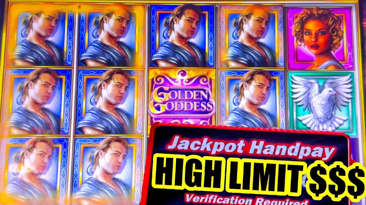 JACKPOT ON HIGH LIMIT GOLDEN GODDESS SLOT - YouTube
