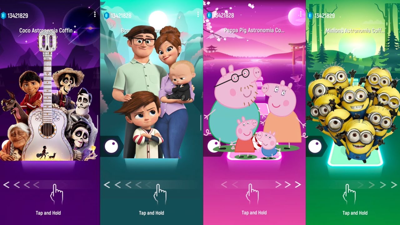 Coco--Boss Baby--Peppa Pig--Minions | Tiles Hop EDM Rush | Chellam Op ...