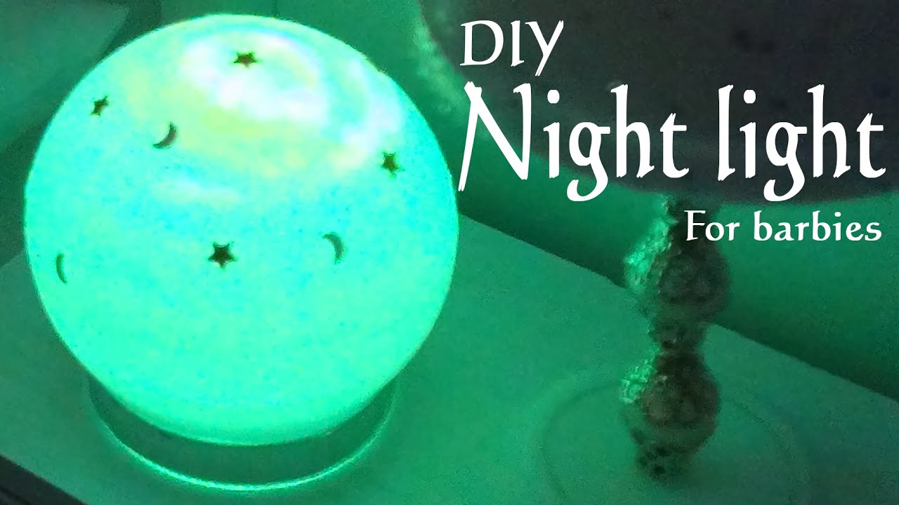 DIY MINIATURE NIGHT LIGHT for barbies. [from $1 store] - YouTube