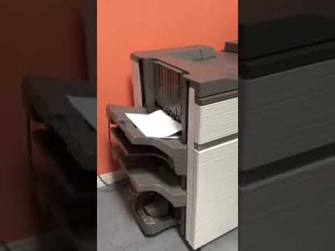 Sharp MX-FN22 Stapling Saddle Stitch Finisher - YouTube