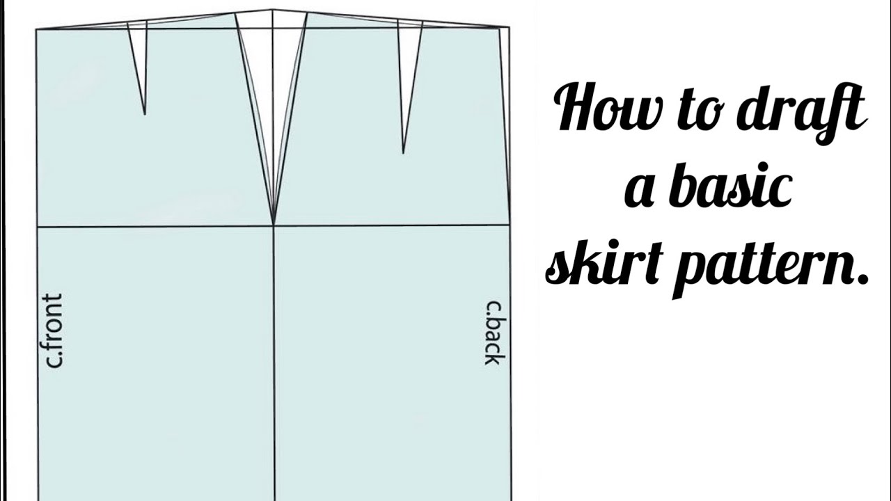 How to draft a basic skirt pattern / Natalie Bray - YouTube