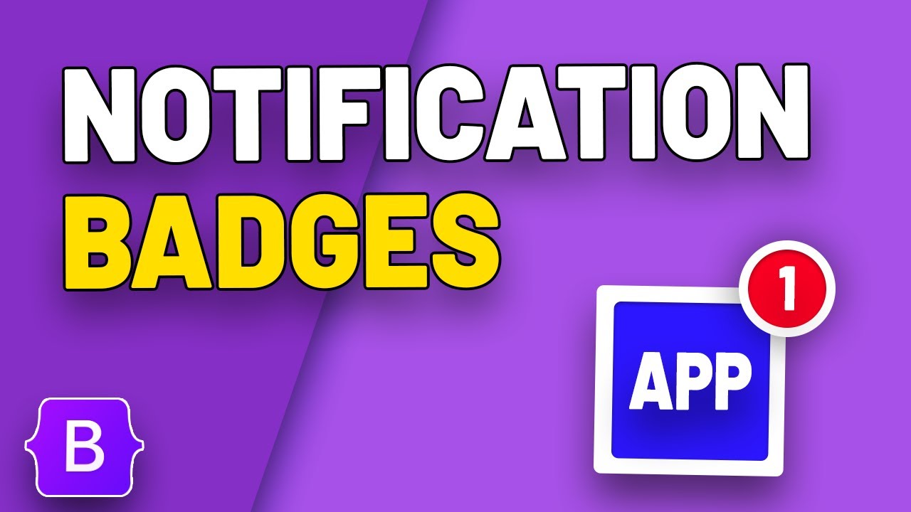 Step By Step NOTIFICATION BAGDGES in Bootstrap - YouTube